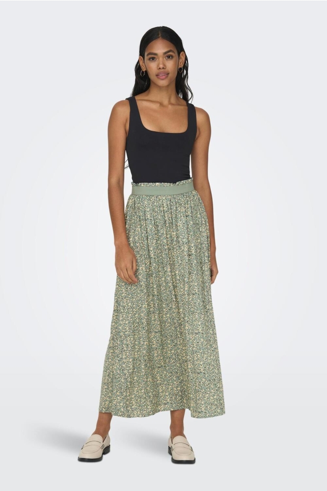 onlvenedig aop life long skirt wvn 15251761 only rok chinois green