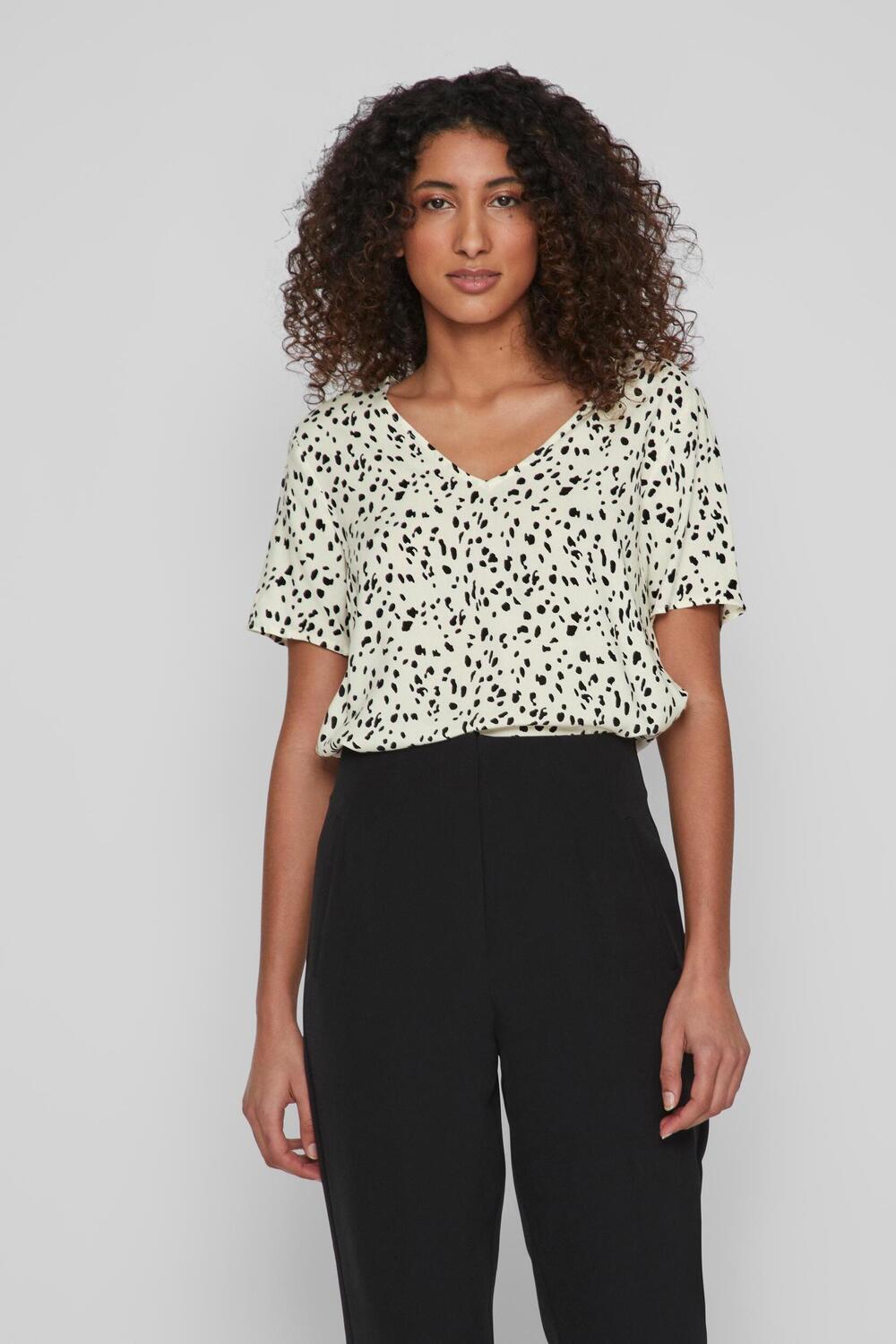 Vipaya V Neck Ss Topsu Noos 14079533 Vila T Shirt Birch