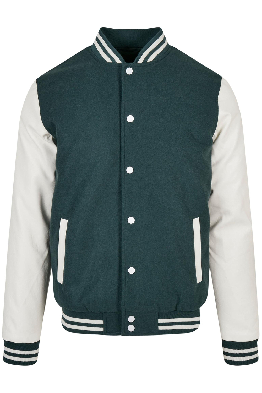college jacket tb201 urban classics jas bottlegreen/white