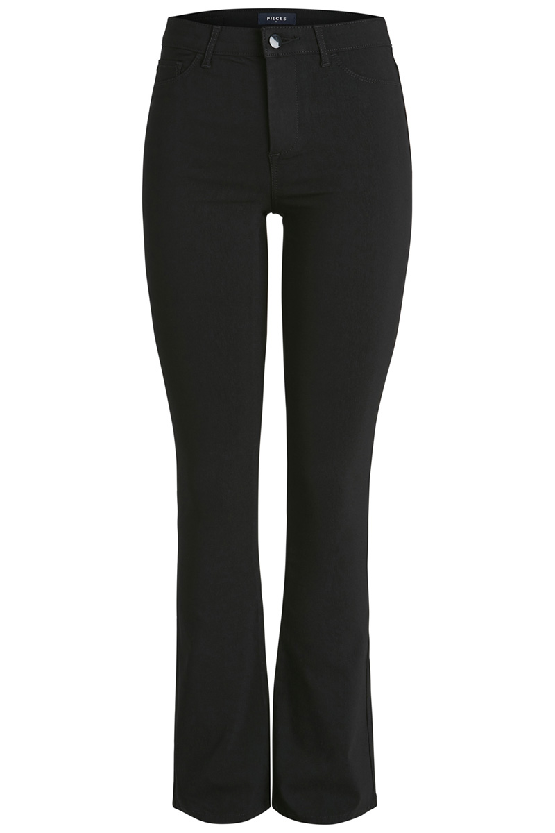 pcskin flared mw pant-cy 17092884 pieces jeans black